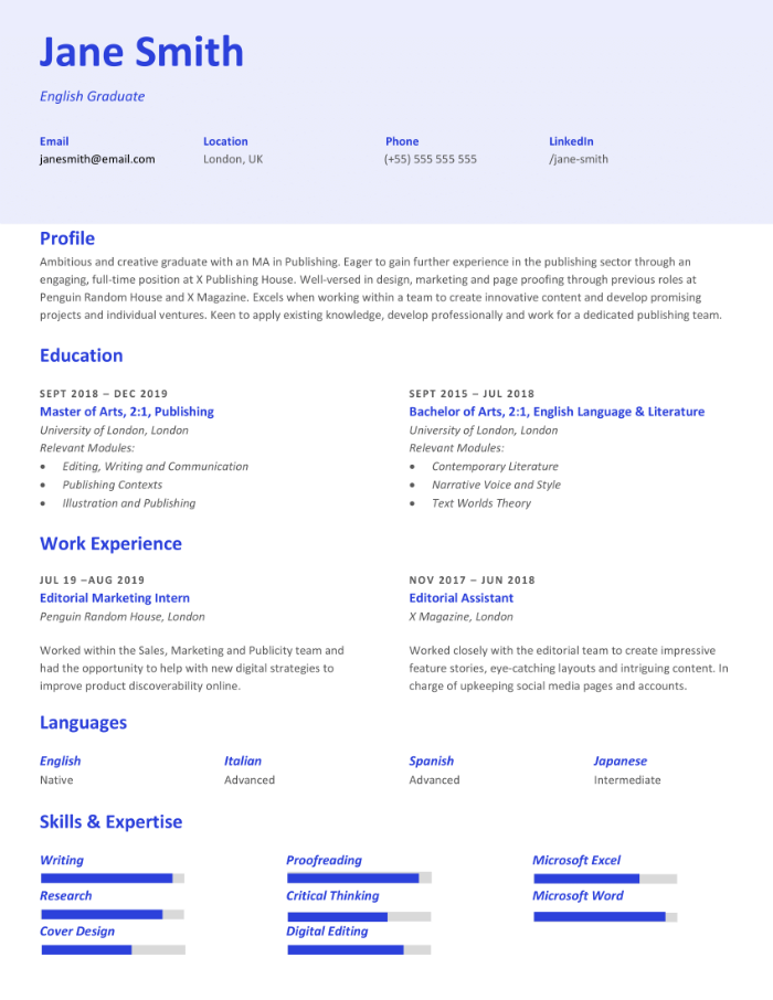 Cv Examples For Students Cv Example Studentjob Ie Learn How To 